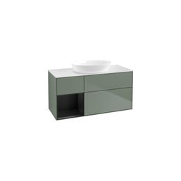 Villeroy & Boch V&B Waschtischunterschrank Finion 120cm, Pl w m, Reg bla m Lac, Oli. m Lac ; Villeroy & Boch (FA61PDGM)