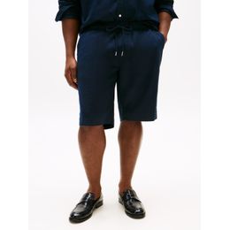 Tommy Hilfiger Big & Tall Herren Shorts "BT-BROOKLYN PO LINEN SHORT-B", blau, Gr. 44, TOMMY HILFIGER BIG & TALL, Web, Obermaterial: 71% Leinen, 29% Polyester, Hosen, Große