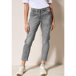 Cecil Damen 5-Pocket-Jeans "Style Scarlett", grau, Gr. 31, Denim/Jeans, Obermaterial: 78% Baumwolle, 20% Polyester, 2% Elasthan, Jeans, Mid Waist mit