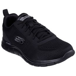 Skechers Herren Sneaker "TRACK-LESHUR", Gr. 41, schwarz, Lederimitat, Textil, kontrastfarbene Details, Schuhe, Sportschuh, Trainingsschuh mit Memory