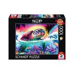 Schmidt Spiele Sheena Pike: Neon-Schildkr&ouml;te, Puzzle 1000 Teile