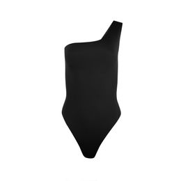 Damen Shaping-Body "Dream One Shoulder Body", MAGIC BODYFASHION, Gr. S, schwarz, Obermaterial: 83% Polyamid, 17% Elasthan, unifarben, Bodys, mit