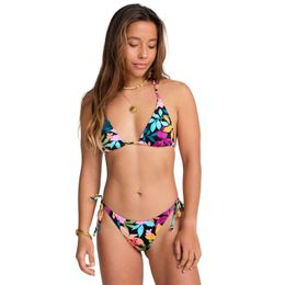 Billabong Damen Bikini-Hose "Sol Searcher Tie Side Tanga"night tropical, Gr. XL, 86% Polyamid, 14% Elasthan, Badehosen