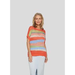 Rabe Damen Strickpullover "Pullover", orange, Gr. 36, gemustert, 47%Baumwolle 38%Polyacryl 6%Polyester 5%Polyamid 4%Viskose, Pullover