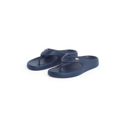 Tommy Hilfiger Damen Zehentrenner "TH COMFORT BEACH SANDAL", Gr. 35, blau, Synthetik, Schuhe, Dianette, Sommerschuh, Bequemschuh mit kleiner