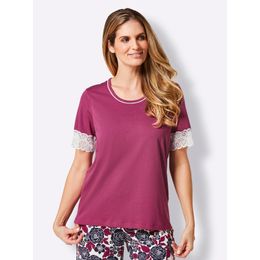 wäschepur WÄSCHEPUR Damen Schlafanzug, Gr. 44, lila, 50% Baumwolle, 50% Modal, Homewear-Sets