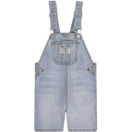 LEVI'S KIDS Mädchen Latzjeans "LVN SHORTALL"grain of sal, Gr. 6M, Denim/Jeans, Obermaterial: 54% Baumwolle, 27% Polyester, 17% Viskose, 2% Elasthan,
