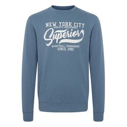 INDICODE Jeans Sweatshirt 'Galilero' Herren Gr&ouml;&szlig;e M saphir / wei&szlig;