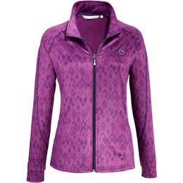 DEPROC Active Damen Strickfleecejacke "WILLMOOSE WOMEN", pink, Gr. 42, 100% Polyester, Jacken, in edler Print-Optik