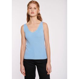 Haily's HAILY&rsquo;S Damen Stricktop "SL V TP Eb44by", blau, Gr. XL, unifarben, Rippstrick, Obermaterial: 50% Viskose, 25% Baumwolle, 25% Polyacryl, Tops