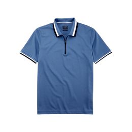 OLYMP Herren Poloshirt "OLYMP Wirk Casual", blau, Gr. S, Jersey, Obermaterial: 51% Baumwolle, 49% Polyester, Shirts