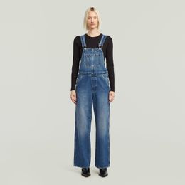 G-Star Raw G-STAR Damen Latzhose "Straight Leg Dungaree"faded sakarya, Gr. XS, Denim/Jeans, Obermaterial: 100% Baumwolle, Hosen, mit Kn&ouml;pfen an den Seiten