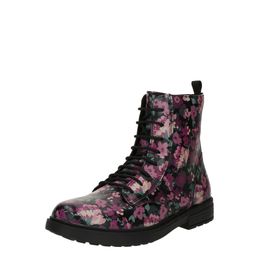 Geox Schn&uuml;rstiefelette 'Eclair' M&auml;dchen Gr&ouml;&szlig;e 35 schilf / lila / rosa / schwarz
