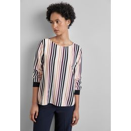 Street One Damen Langarmbluse, pink, Gr. 34, gestreift, Stoff, 100% Viskose, Blusen, aus softer Viskose