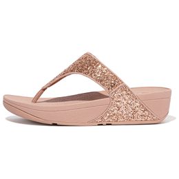 fitflop Damen Zehentrenner "LULU", Gr. 38, rosa, Synthetik, Glitzer, Schuhe, Badeschuh, Sommerschuh mit weichem Zehensteg