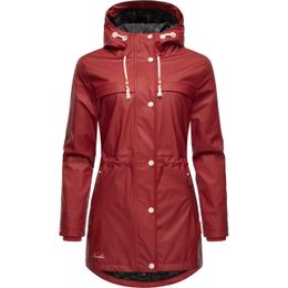 Navahoo Damen Regenmantel "Rainy Forest", rot, Gr. M, Obermaterial: 70% Polyester, 30% Polyurethan, Innenfutter: 100% Polyester, Ärmelfutter: 100%