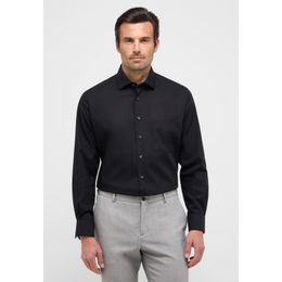 Eterna Herren Langarmhemd "MODERN FIT", schwarz, Gr. 46, Popeline, 100% Baumwolle, Hemden, NON IRON (b&uuml;gelfrei)