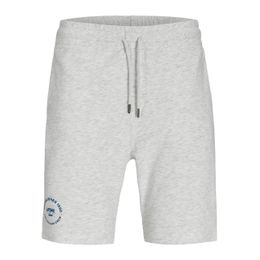 Jack & Jones JACK & JONES Herren Sweatshorts "JPSTGORDON JJSIMON SWEAT SHORTS NAF", grau, Gr. S, bedruckt, meliert, Web, Obermaterial: 60% Baumwolle, 40%