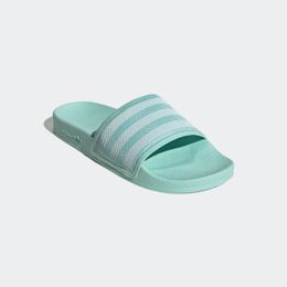 Badesandale adidas originals "ADILETTE", Gr. 40,5, weiß (semi flash aqua, crystal weiß, semi flash aqua), Textil, Sportlich, Schuhe