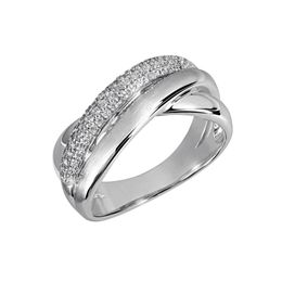Firetti Damen Fingerring "Schmuck Geschenk Silber 925 Silberring blau glitzernd", 52, Silber 925 (Sterlingsilber), 4,3mm, silber, Silber 925
