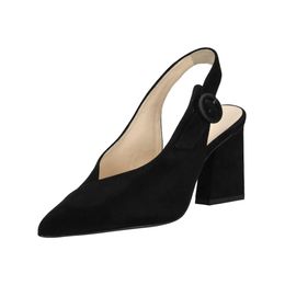 Högl HÖGL Damen Slingpumps "Högl Pumps Veloursleder", Gr. 38, schwarz, Veloursleder, Schuhe