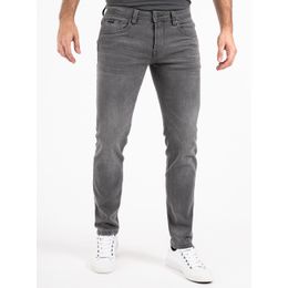 PEAK TIME Herren Slim-fit-Jeans "Mailand", grau, Basic, Gr. 38, Denim/Jeans, Obermaterial: 87% Baumwolle, 9% Polyester, 4% Elasthan, Jeans, Herren