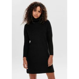 Only Damen Strickkleid "ONLJANA L/S COWLNCK DRESS", schwarz, Gr. S, unifarben, Rippstrick, Obermaterial: 62% Polyacryl, 15% Nylon, 13% Polyester, 7%