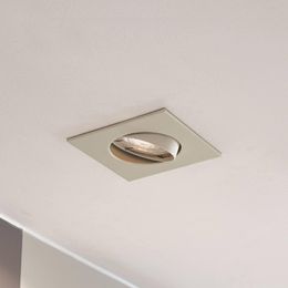 Prios Einbauleuchte Fibur, beige, 9 cm, GU10