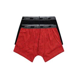 JP1880 Boxershorts Herren Gr&ouml;&szlig;e 7XL blutrot / schwarz / naturwei&szlig;