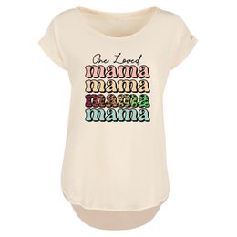 F4NT4STIC T-Shirt 'Mothers Day Mama Typography Leopard Print Pastel' Damen Gr&ouml;&szlig;e XXL sand