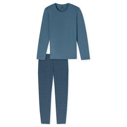Schiesser Long Pajamas male Blue size 54