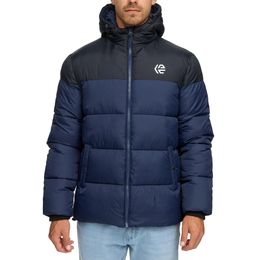 Steppjacke INDICODE "INAlanin", Herren, Gr. M, navy, Web, Obermaterial: 100% Polyester, colorblocking, regular fit, Jacken Steppjacke