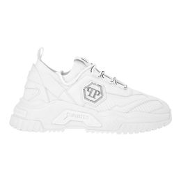 Philipp Plein Low-Top Sneaker - Low-Top Turnschuhe Predator - Gr. 44 (EU) - in Wei&szlig; - f&uuml;r Damen