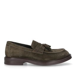 Heinrich Dinkelacker Slipper & Pantoletten - Loafer Florenz Plain V - Gr. 41 (EU) - in Gr&uuml;n - f&uuml;r Damen