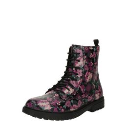 Geox Schn&uuml;rstiefelette 'Eclair' M&auml;dchen Gr&ouml;&szlig;e 35 schilf / lila / rosa / schwarz