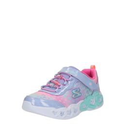 Skechers Sneaker 'Infinite Heart Lights' Jungen Größe 29 türkis / lavendel / puder / neonpink