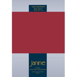 Janine Topper Spannbetttuch Elastic Jersey 5001 in granat | Gr.: 140 x 200