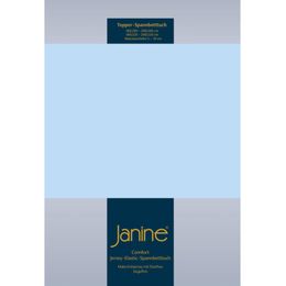 Janine Topper Spannbetttuch Elastic Jersey 5001 in hellblau | Gr.: 140 x 200