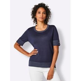 CR&Eacute;ATION L creation L Baumwoll-Pullover in marine | Gr.: 38