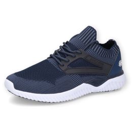 Sneaker Dockers by Gerli, Herren, Gr. 44, blau (navy), Synthetik, Textil, Schuhe, Schnürschuh, Slip-On Sneaker mit verstärktem Zehenbereich
