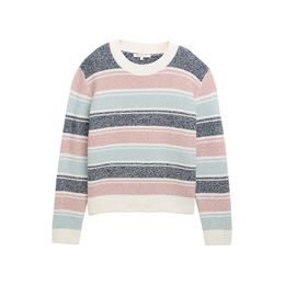 Tom Tailor Denim Pullover Damen Gr&ouml;&szlig;e XS hellblau / blaumeliert / altrosa / wei&szlig;