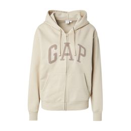 GAP Sweatjacke 'Heritage' Damen Größe M ecru / mokka / weiß