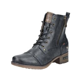 Mustang Shoes Schnürstiefelette »Stiefelette Lederimitat« Navy 37 37 Verschluss: Schnürung