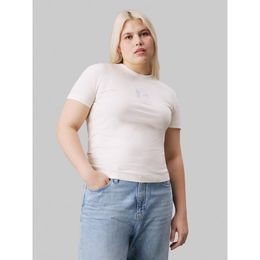 Calvin Klein Jeans Plus T-Shirt »PLUS DIFFUSED CK REGULAR TEE« in Großen Größen und mit Logomarkenlabel Ivory XL (42) XL (42) Shirt von Calvin...