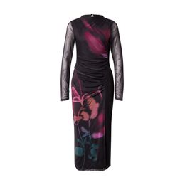French Connection Kleid Damen Gr&ouml;&szlig;e 42 beige / smaragd / rosa / schwarz Winterkleid