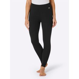 feel good Damen Leggings, schwarz + sand-schwarz-bedruckt, Größe 36/38
