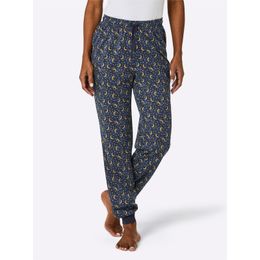 w&auml;schepur w&auml;schepur Damen Schlafanzug-Hose, Blau, Gr. 36/38, Pyjamas, Material: Baumwolle
