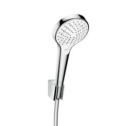 Hansgrohe Croma Select S Brausegarnitur mit Halter, 3 Strahlarten, 26411400,