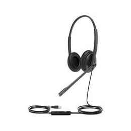 Yealink UH34 , Headset schwarz, Microsoft Teams, 3,5 mm Klinke, USB-C, Stereo, Leder-Ohrpolstern