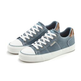 Sneaker ELBSAND "Textilschuh, Schn&uuml;rschuh", Damen, Gr. 41, blau, Obermaterial: 96% Baumwolle, 4% Lederimitat. Decksohle: 76% Baumwolle, 24% Lederimitat. Futter: 50% Baumwolle, 50% Polyester. Laufsohle: 100% Synthetik, kontrastfarbene Details, unifarben, Schuhe Sneaker, Schn&uuml;rhalbschuh, Freizeitschuh, Stoffschuh, Halbschuh Unisex VEGAN
